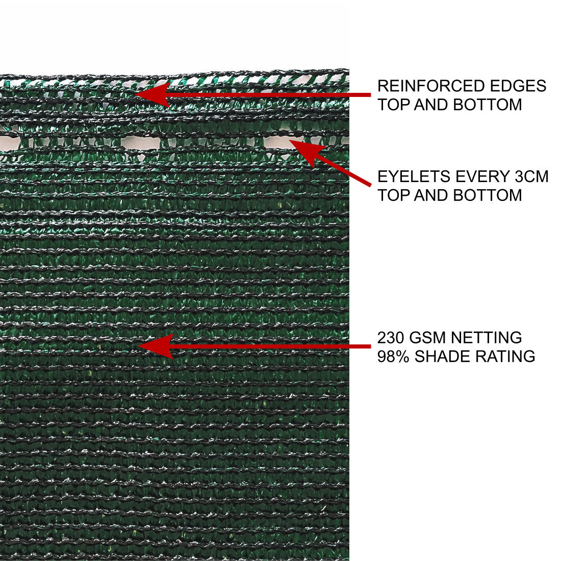 98% Shade & Privacy Netting | Green, Grey & Black | Premier Netting