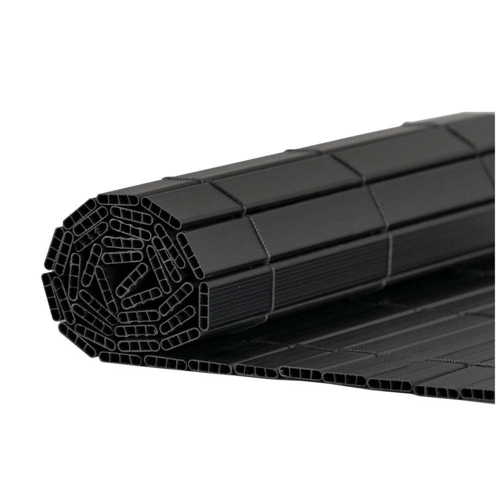 Artificial PVC Bamboo Screening Black 19mm Double Sided 4m Long ...
