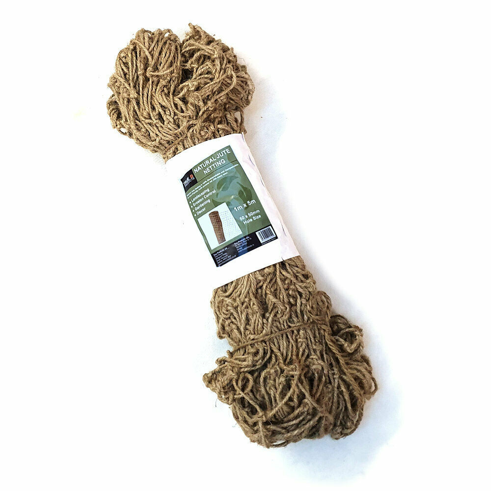 Natural Jute Heavy Duty Pea & Bean Netting 50mm Mesh – Premier Netting