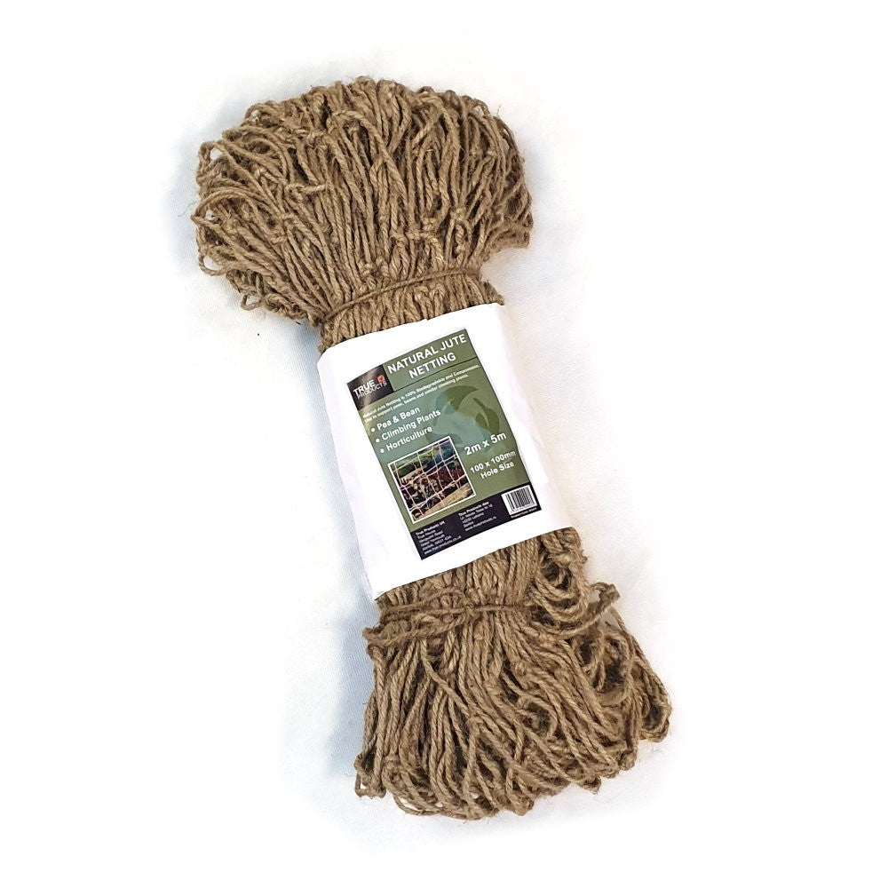 Natural Jute Heavy Duty Pea & Bean Netting 100mm Mesh – Premier Netting